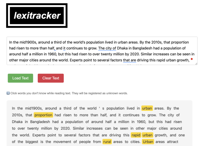 Mizumoto Lablog | LexiTracker: 単語学習を支援するお手軽Webアプリ